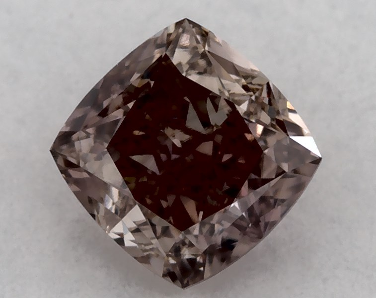 GIA 0.39 Carat Fancy Pink Brown-SI1 Cushion Modified Cut Diamond