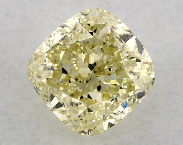 GIA 2.01 Carat Fancy Yellow-SI2 Cushion Modified Cut Diamond